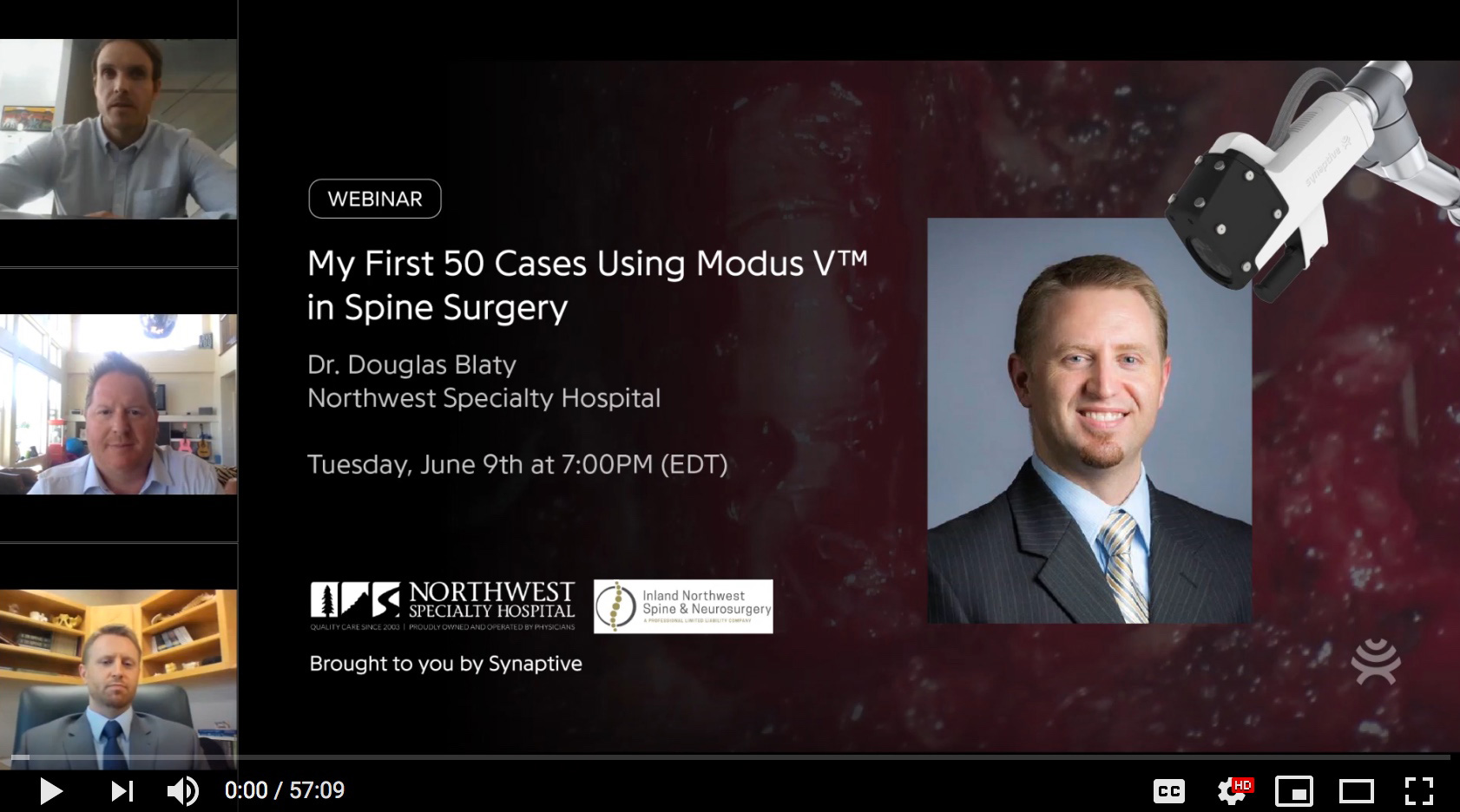 Using Synaptive Modus V in Spine Surgery | Inland Northwest Spine ...